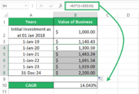 How to Easily Calculate CAGR (Using Excel Formulas)