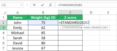 How to Calculate a Z-Score in Excel (Formula Guide)