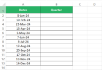 How to Calculate Quarter From a Date (Excel Formula)