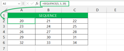 How to Use the SEQUENCE Formula in Excel (Easy)