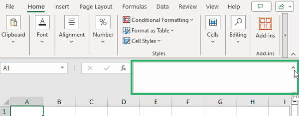 How to Instantly Expand The Formula Bar in Excel