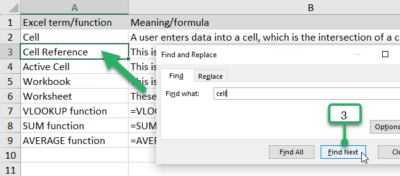 How to Search for Words and Names in Excel Sheet