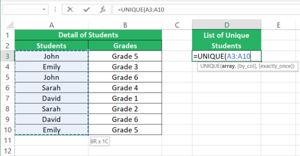 How to Find Unique Values in Excel (UNIQUE Function) - Spreadsheeto