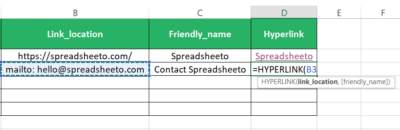 How to Use Excel's HYPERLINK Function (Examples) - Spreadsheeto