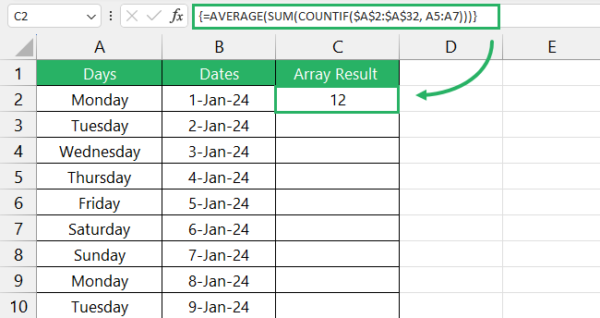How to Use an Array Formula in Excel (+Examples) - Spreadsheeto