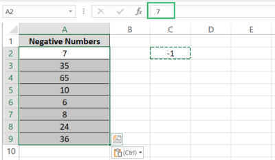 How to Change Negative Numbers to Positive in Excel - Spreadsheeto