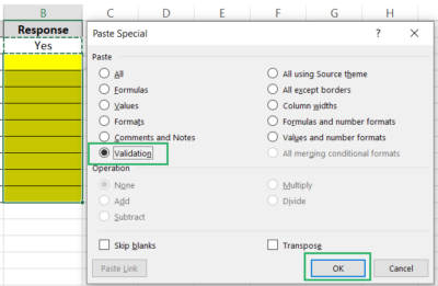 How to Add Yes or No Options in Excel (Drop-down & Box) - Spreadsheeto