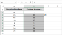 How to Change Negative Numbers to Positive in Excel - Spreadsheeto