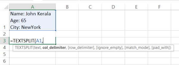 How to Split Text in Formula (TEXTSPLIT Function) - Spreadsheeto