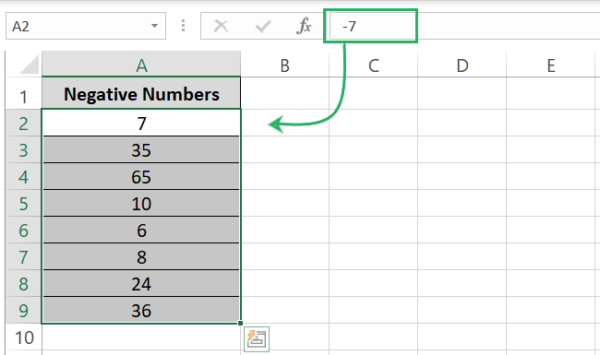 How to Change Negative Numbers to Positive in Excel - Spreadsheeto