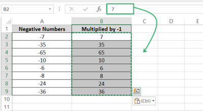 How to Change Negative Numbers to Positive in Excel - Spreadsheeto