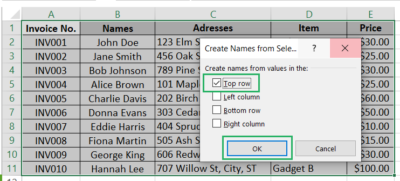 How to Name Columns in Excel (The Easiest Method) - Spreadsheeto