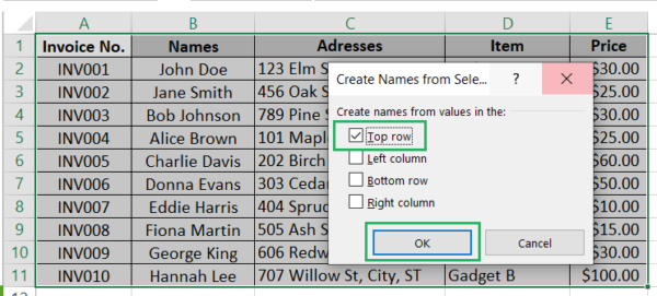 How to Name Columns in Excel (The Easiest Method) - Spreadsheeto