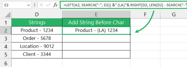 How to Add Text to Excel Formula (Before, In, After) - Spreadsheeto