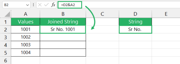 How to Add Text to Excel Formula (Before, In, After) - Spreadsheeto