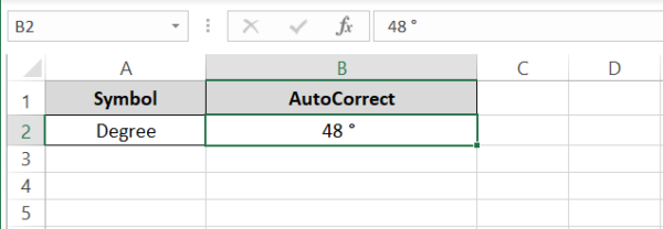 How to Add a Degree Symbol in Excel (Fast) - Spreadsheeto
