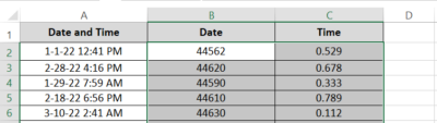 How to Separate Date and Time in Excel (Example) - Spreadsheeto