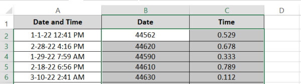 How to Separate Date and Time in Excel (Example) - Spreadsheeto