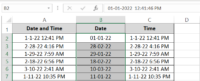 How to Separate Date and Time in Excel (Example) - Spreadsheeto