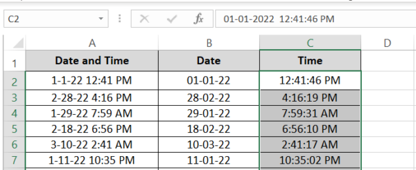 How to Separate Date and Time in Excel (Example) - Spreadsheeto