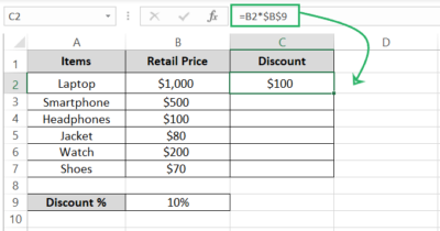 How to Keep a Cell Constant in an Excel Formula - Spreadsheeto