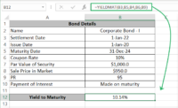 Calculate Yield to Maturity (Excel Formula YIELDMAT) - Spreadsheeto