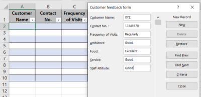 How to Create a Fillable Form in Excel (Data Entry) - Spreadsheeto