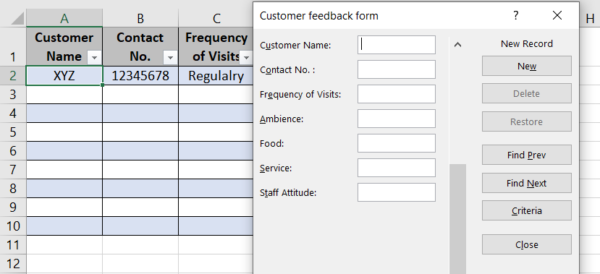 How to Create a Fillable Form in Excel (Data Entry) - Spreadsheeto